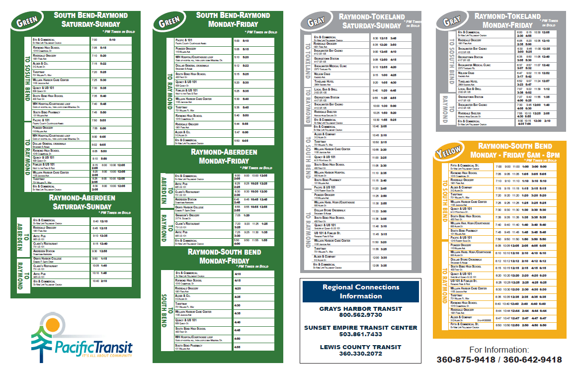 Pacific Transit Introduces Improved 2025 Routes – Pacific Transit