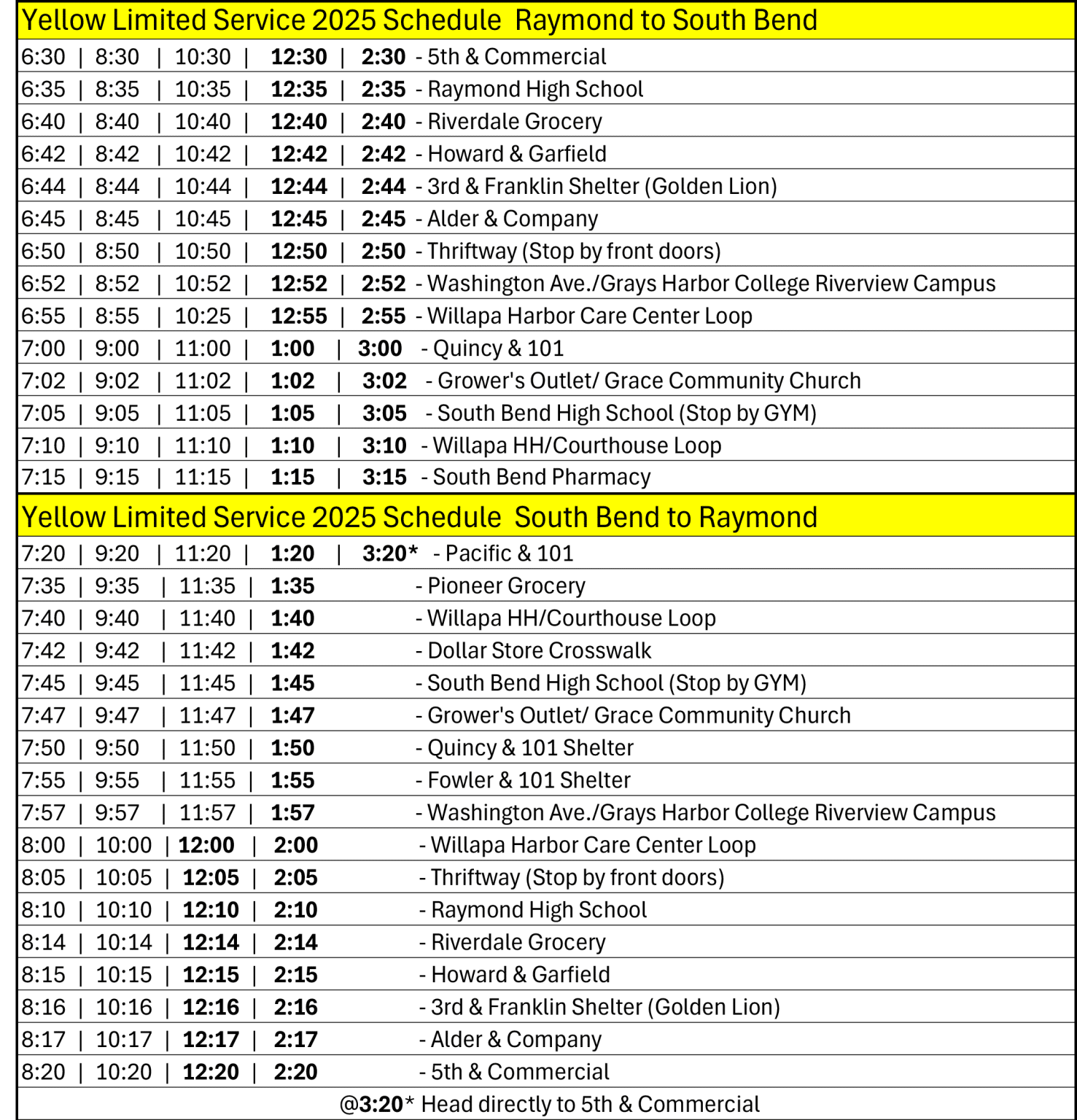 Thanksgiving Schedule – Pacific Transit